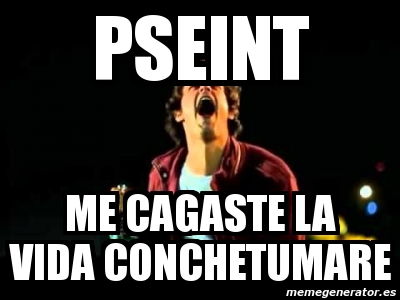 Meme Personalizado - PseInt Me cagaste la vida Conchetumare - 3951154