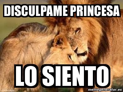 Meme Personalizado - Disculpame princesa lo siento - 3970220