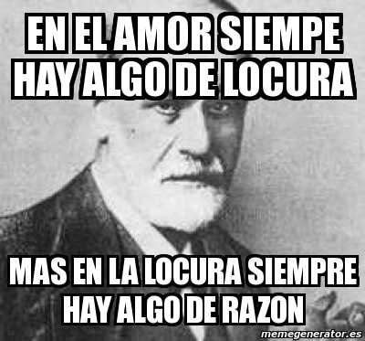Meme Personalizado - EN EL AMOR SIEMPE HAY ALGO DE LOCURA MAS EN LA ...