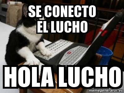 Meme Personalizado - se conecto el lucho hola lucho - 3978456