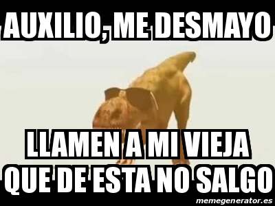 Meme Personalizado - Auxilio, me desmayo Llamen a mi vieja que de esta ...