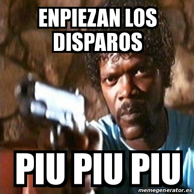 Meme Pulp Fiction - enpiezan los disparos piu piu piu - 30152318