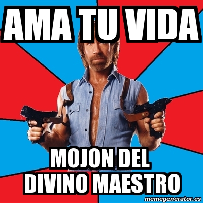 Meme Chuck Norris - ama tu vida mojon del divino maestro - 30168040