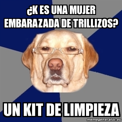 Meme Perro Racista - Â¿k es una mujer embarazada de trillizos? un kit ...