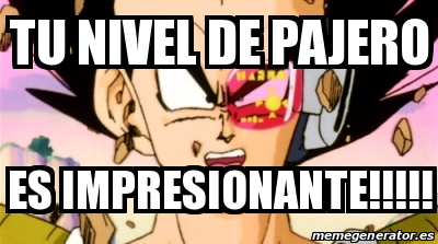 Meme Personalizado - TU NIVEL DE PAJERO ES IMPRESIONANTE!!!!! - 30228433
