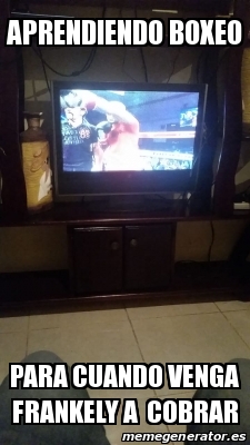 Meme Personalizado - aprendiendo boxeo para cuando venga frankely a ...