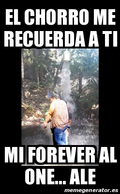 Meme Personalizado - El chorro me recuerda a ti Mi forever al one ...
