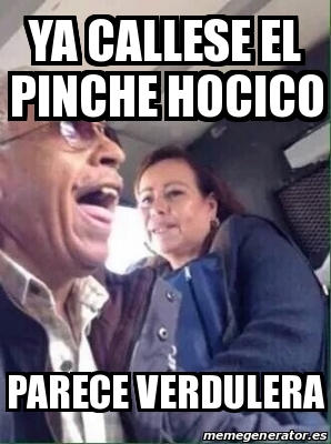 Meme Personalizado - Ya callese el pinche hocico Parece verdulera ...