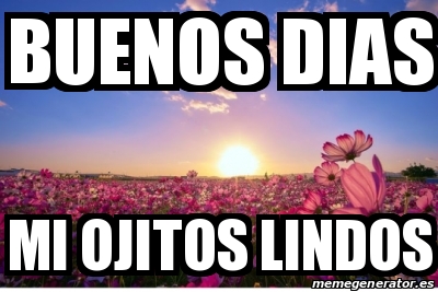 Meme Personalizado - buenos dias mi ojitos lindos - 30306685