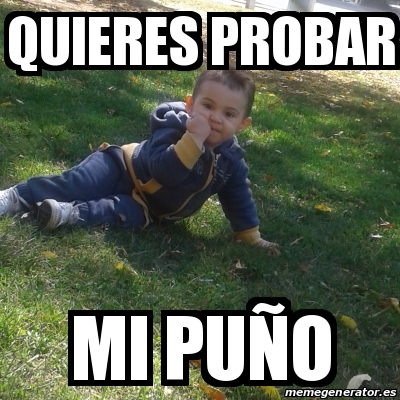 Meme Personalizado - QUIERES PROBAR MI PUÃ‘O - 30454208