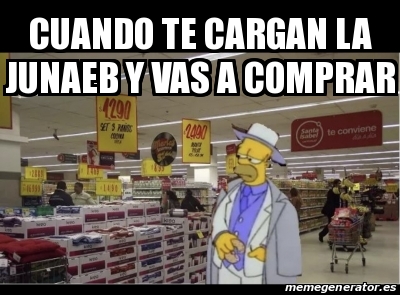 Meme Personalizado - Cuando te cargan la junaeb y vas a comprar - 30457827