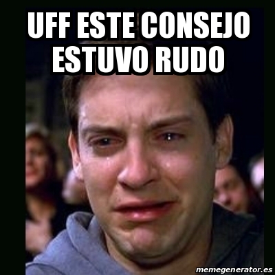 Meme crying peter parker - uff este consejo estuvo rudo - 30518704