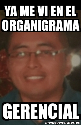 Meme Personalizado - Ya me vi en el organigrama Gerencial - 30523629