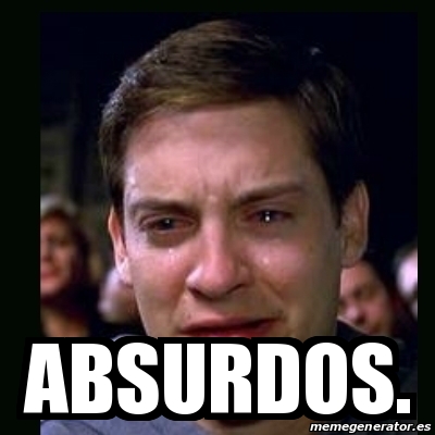 Meme crying peter parker - Absurdos. - 30541703
