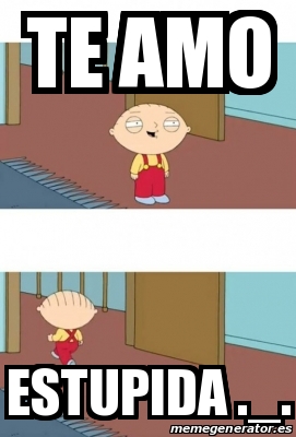 Meme Personalizado - te amo estupida ._. - 30556835