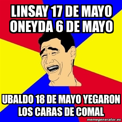 Meme Yao Ming - LINSAY 17 DE MAYO ONEYDA 6 DE MAYO UBALDO 18 DE MAYO ...