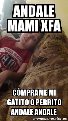 Meme Personalizado - andale mami xfa cÃ³mprame mi gatito o perrito ...