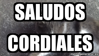 Meme Personalizado - saludos cordiales - 30680448