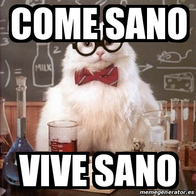 Meme Chemistry Cat - come sano vive sano - 30737557