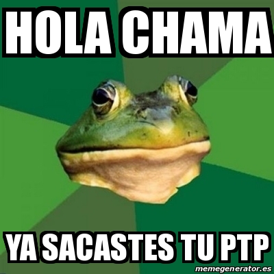 Meme Foul Bachelor Frog - Hola chama ya sacastes tu PTP - 30772165