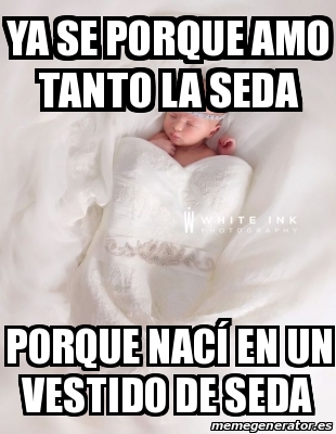 Meme Personalizado - ya se porque amo tanto la seda porque nacÃ­ en un ...