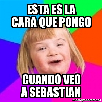 Meme Retard Girl - esta es la cara que pongo cuando veo a sebastian ...