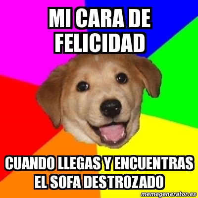 Meme Advice Dog - MI CARA DE FELICIDAD CUANDO LLEGAS Y ENCUENTRAS EL ...