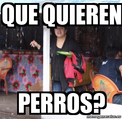 Meme Personalizado - Que quieren perros? - 30809898