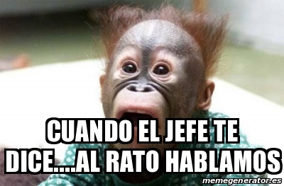 Meme Personalizado - Cuando el jefe te dice....Al rato hablamos - 30814400