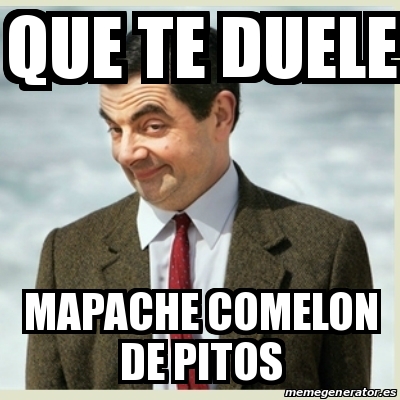Meme Mr Bean - Que te duele Mapache comelon de pitos - 30829479