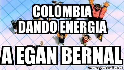 Meme Personalizado - Colombia dando energia A Egan Bernal - 30833144