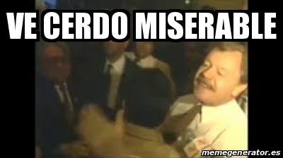 Meme Personalizado - VE CERDO MISERABLE - 30840089