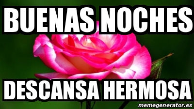 Meme Personalizado - Buenas noches Descansa hermosa - 30862381