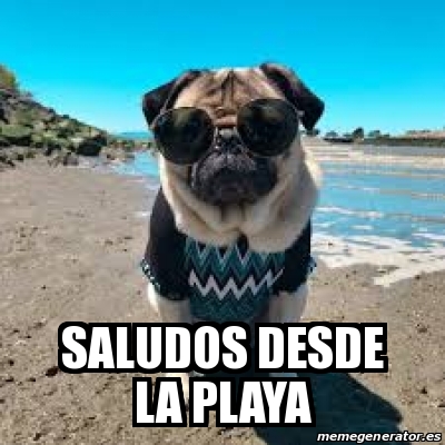 Meme Personalizado - Saludos desde la playa - 30862422