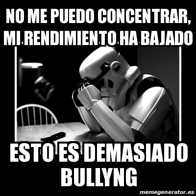 Meme Sad Trooper - No me puedo concentrar, mi rendimiento ha bajado ...