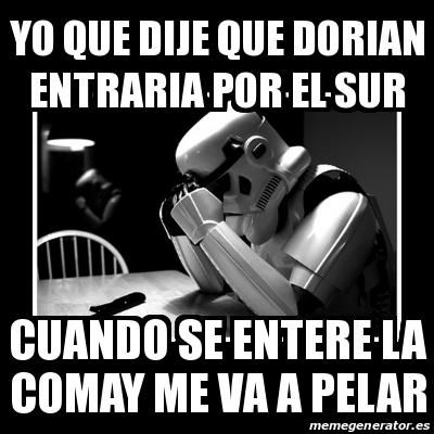 Meme Sad Trooper - Yo que dije que Dorian entraria por el sur Cuando se ...