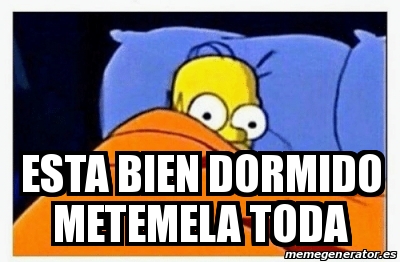 Meme Personalizado - Esta bien dormido metemela toda - 30935364