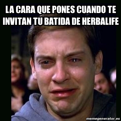 Meme crying peter parker - La cara que pones cuando te invitan tu ...
