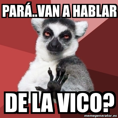 Meme Chill Out Lemur - ParÃ¡..Van a hablar De la Vico? - 30947538