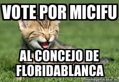 Meme Personalizado - Vote por micifu al concejo de floridablanca - 30959746