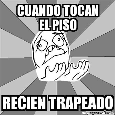 Meme Whyyy - CUANDO TOCAN EL PISO RECIEN TRAPEADO - 30960269
