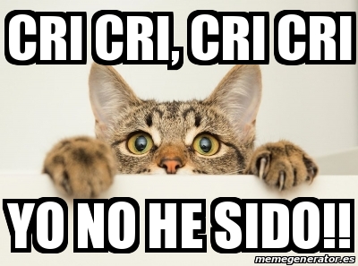 Meme Personalizado - Cri cri, cri cri Yo no he sido!! - 30965076