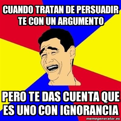 Meme Yao Ming - Cuando tratan de persuadir te con un argumento Pero te ...