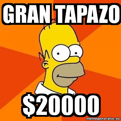 Meme Homer - Gran tapazo $20000 - 31005622