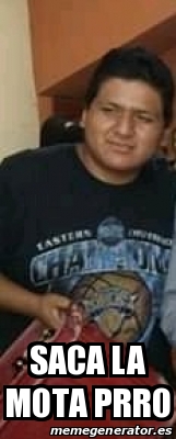 Meme Personalizado - Saca la mota prro - 31107382