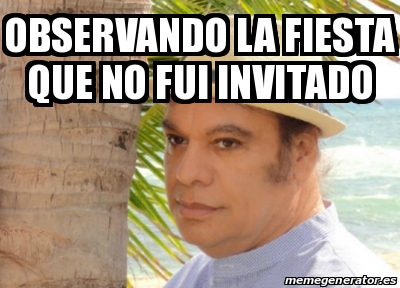 Meme Personalizado - observando la fiesta que no fui invitado - 31111559