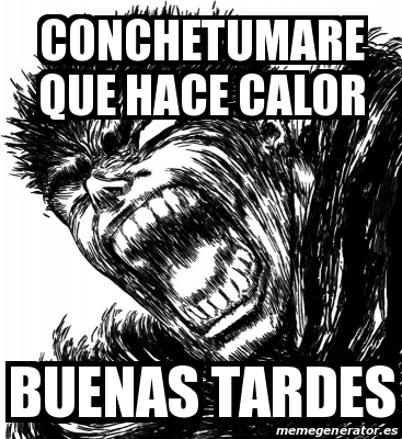 Meme Personalizado - CONCHETUMARE QUE HACE CALOR BUENAS TARDES - 31116529