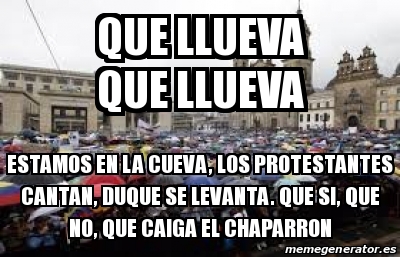 Meme Personalizado - Que llueva que llueva estamos en la cueva, Los ...