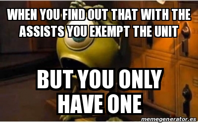 Meme Personalizado - when you find out that with the assists you exempt ...
