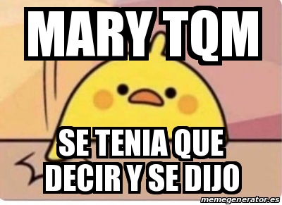 Meme Personalizado - Mary tqm Se tenia que decir y se dijo - 31145862